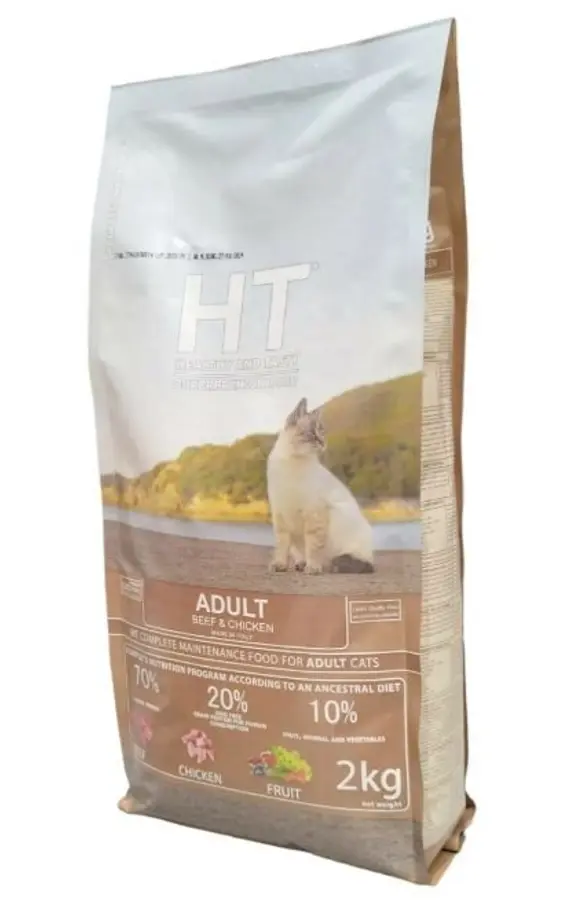 HT Healthy and Tasty Suva hrana za odrasle mačke Superpremium, Govedina i piletina, 2kg