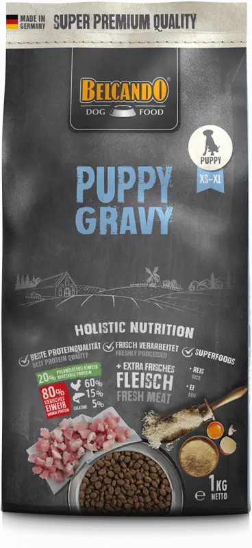 BELCANDO Suva hrana za štence do 4 meseca Puppy Gravy, Živina, 1kg