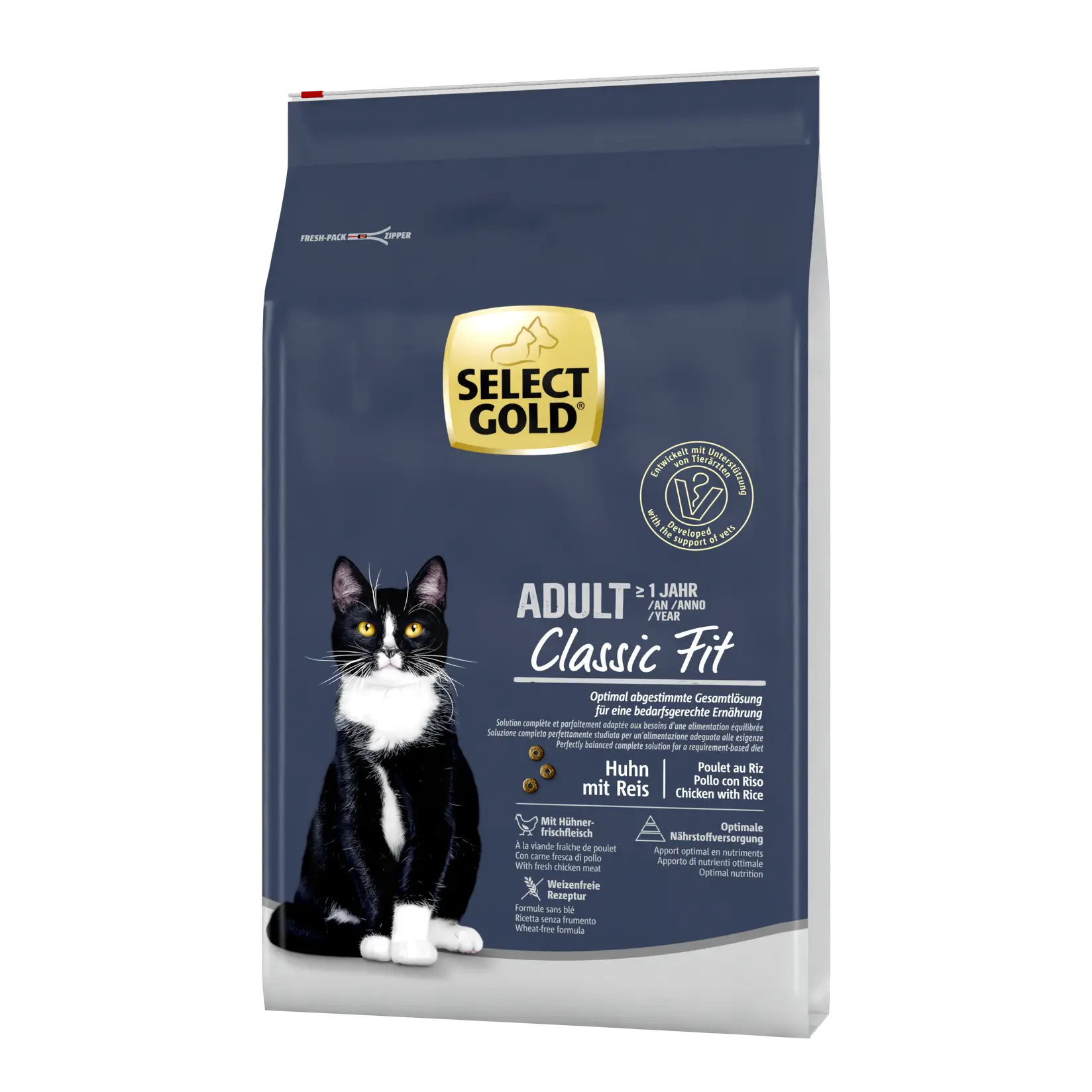 Select Gold Cat Adult Classic Fit Suva hrana za mačke, Živina sa pirinčem, 7 kg