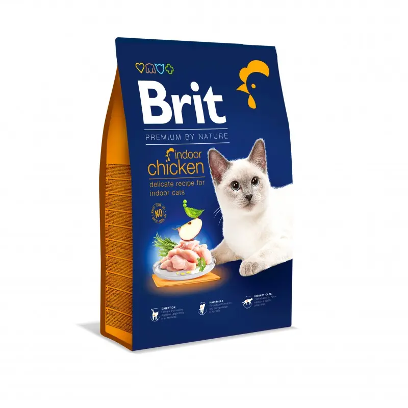 BRIT Premium by Nature Indoor Hrana za mačke, Piletina, 8kg