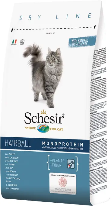 SCHESIR Suva hrana za mačke Hairball 1.5kg
