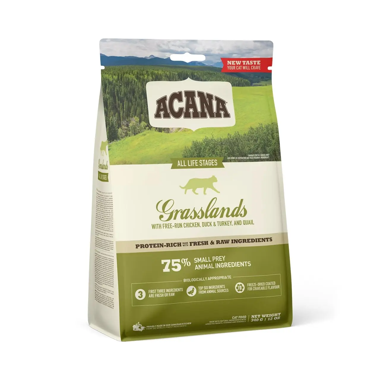 ACANA Suva hrana za mačke Grasslands 340g