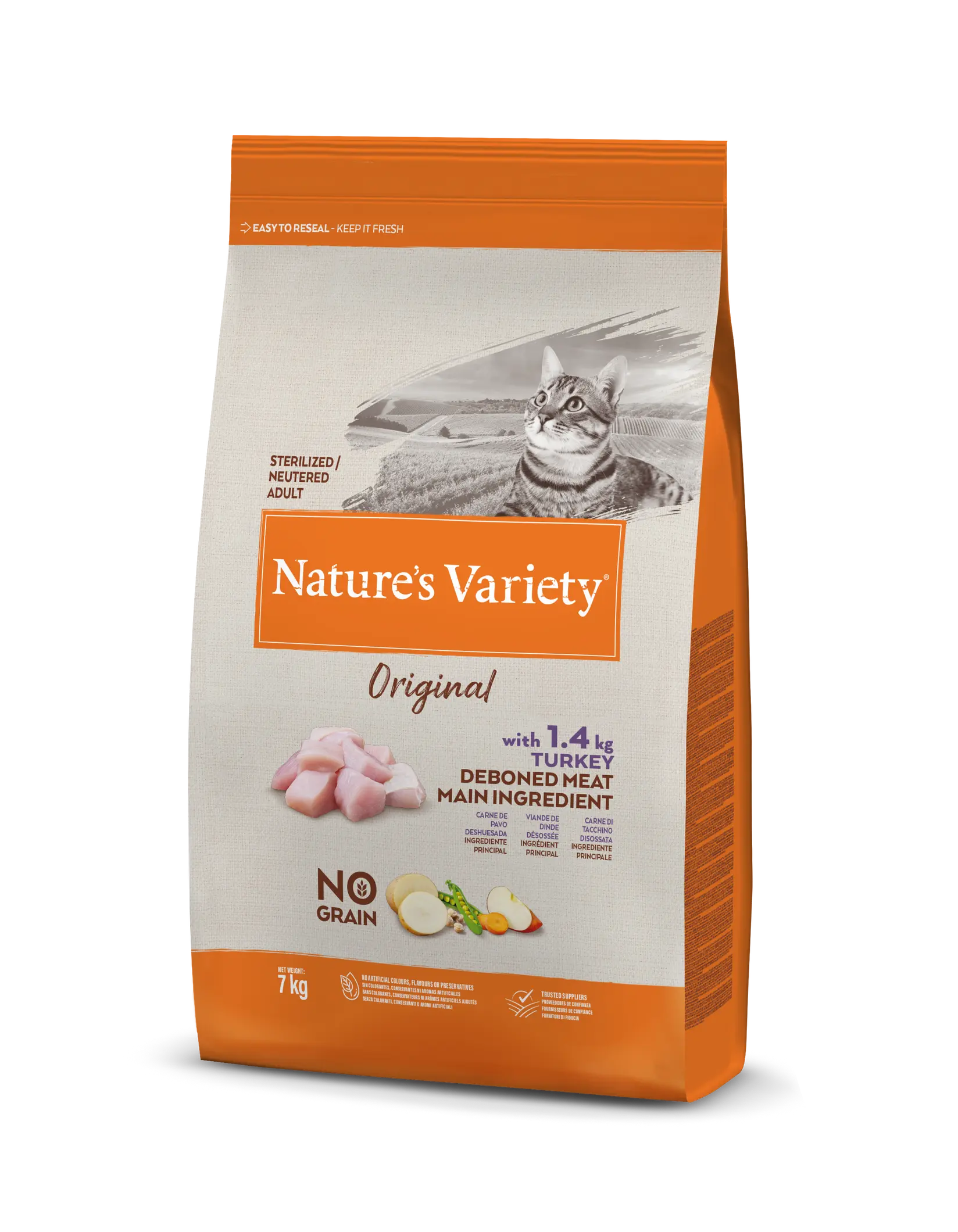 NATURE'S VARIETY Suva hrana sa ukusom ćuretine za odrasle sterilisane mačke Original GF 7kg
