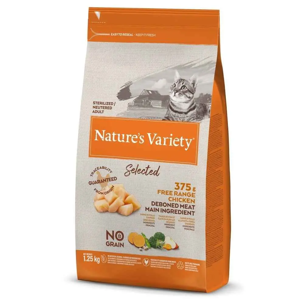 NATURES VARIETY Hrana za mačke sa piletinom Selected Adult Sterilised 1.25kg