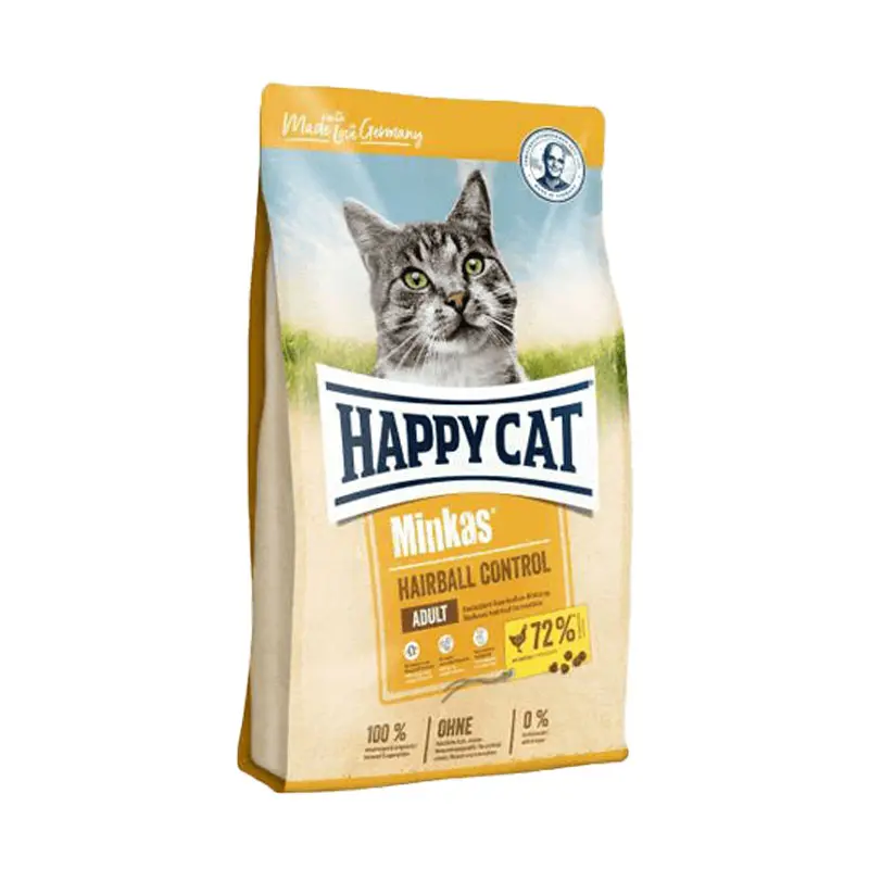 HAPPY CAT Hrana za odrasle mačke Minkas Hairball control, 10kg