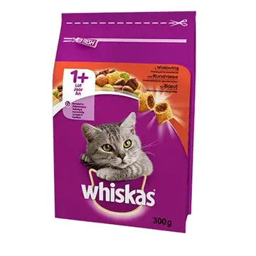 WHISKAS Suva hrana za mačke, Govedina, 0.3 kg