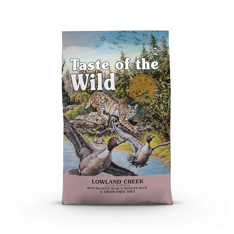 TASTE OF THE WILD Suva hrana za mačke Lowland Creek prepelica i divlja patka 2kg