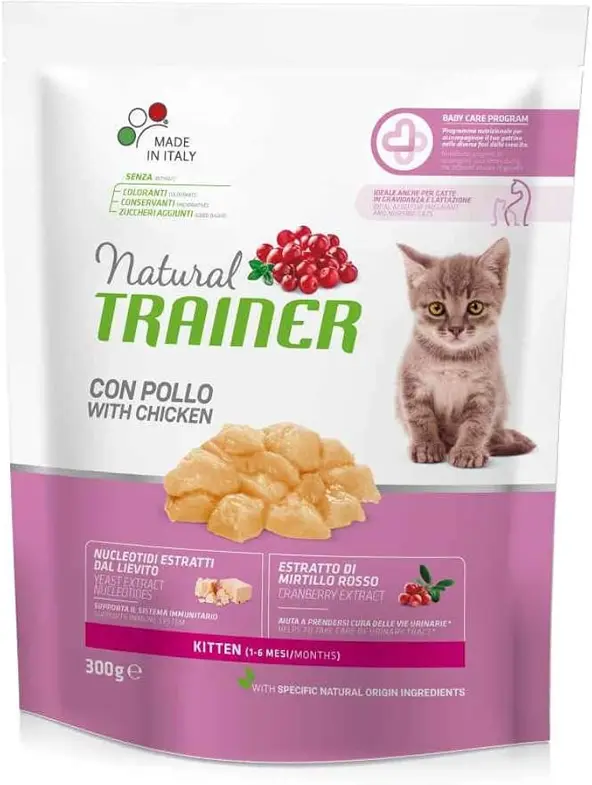 Natural Trainer Suva hrana za mačiće, Piletina, 0.3kg