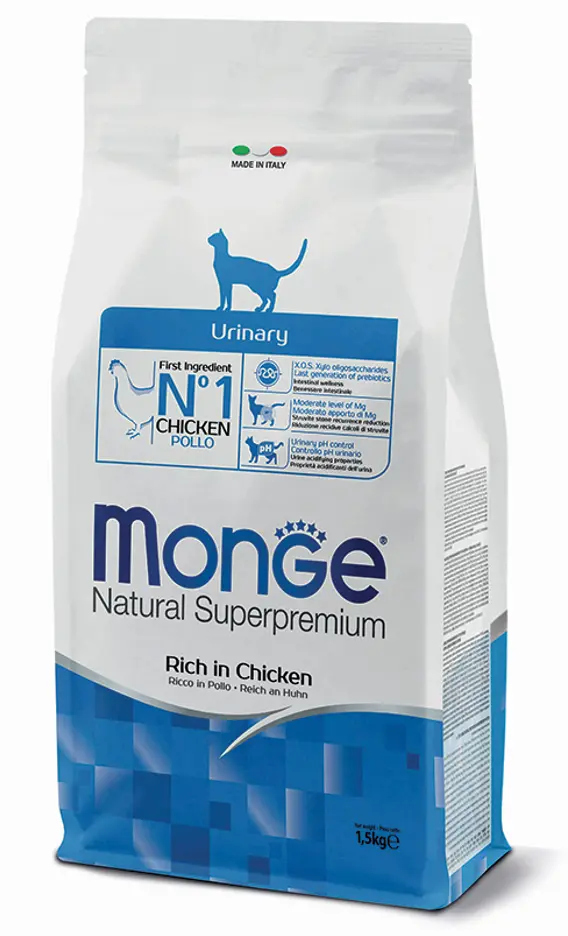 Monge Suva hrana za mačke Natural Superpremium Urinary, Piletina, 1.5kg