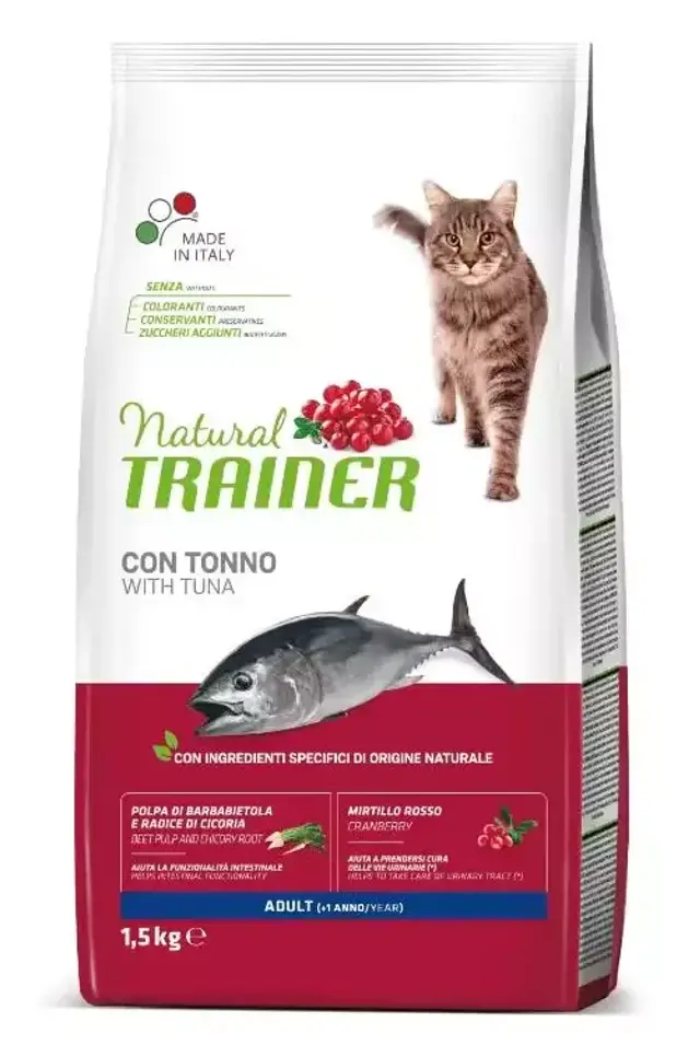 Natural Trainer Suva hrana za odrasle mačke, Tuna, 1.5kg
