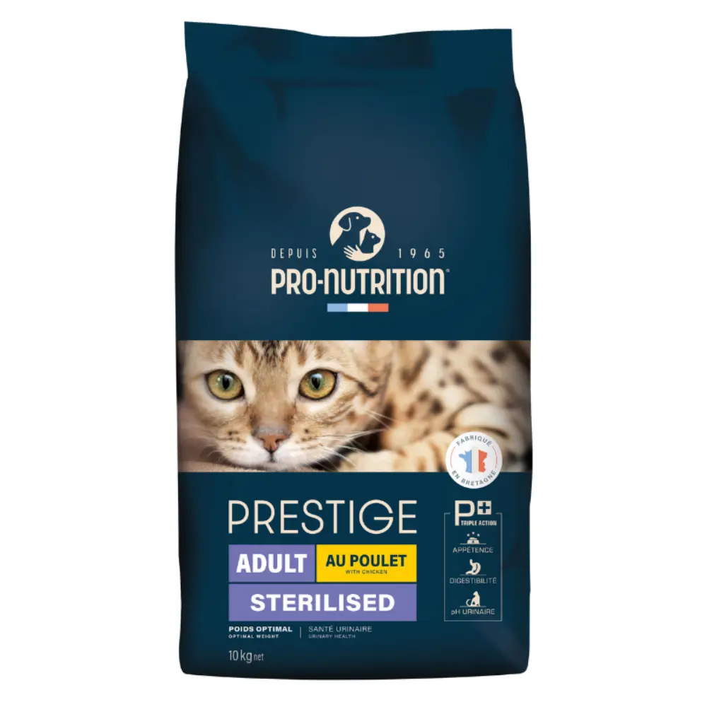 PRO-NUTRITION Suva hrana za mačke Prestige Adult Sterilised, Piletina, 10kg