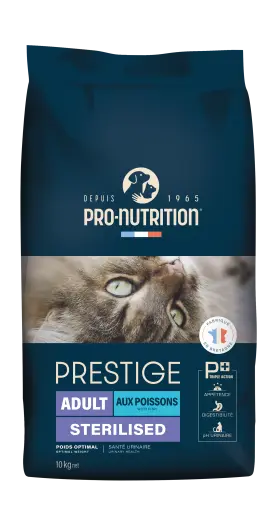 PRO-NUTRITION Suva hrana za mačke Prestige Adult Sterilised, Riba, 10kg