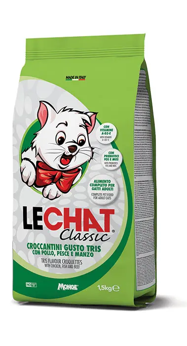 LECHAT Hrana za mačke sa crvenim i belim mesom i ribom Adult three flavour, 20 kg