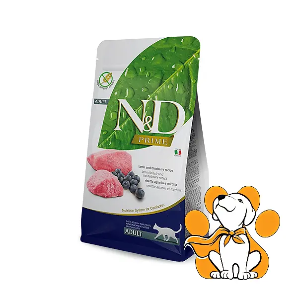 N&D Prime Feline Hrana za mačke, Ukus jagnjetine i borovnice bez žitarica, 300g