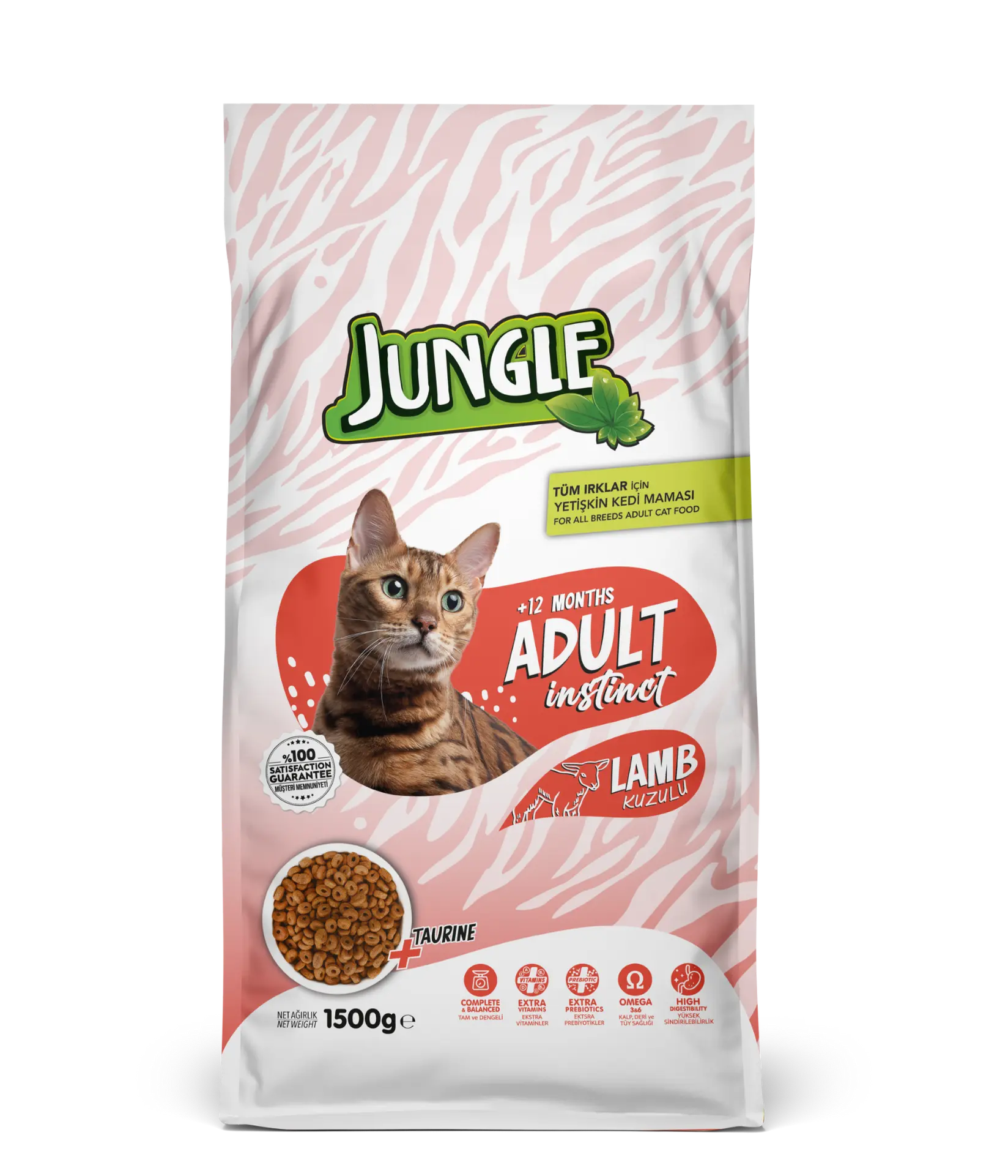 JUNGLE Hrana za odrasle mačke JNGP-022 JAGNJETINA