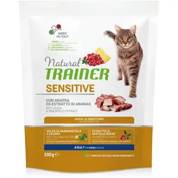 Trainer Natural Sensitive Hrana za odrasle mačke, Pačetina, 300g