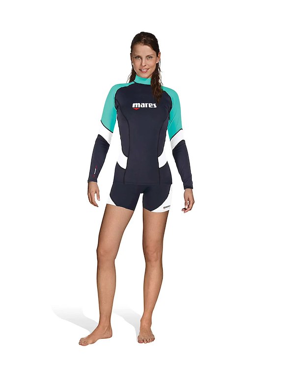 MARES Ženska majica za vodu dugih rukava Rash Guard teget