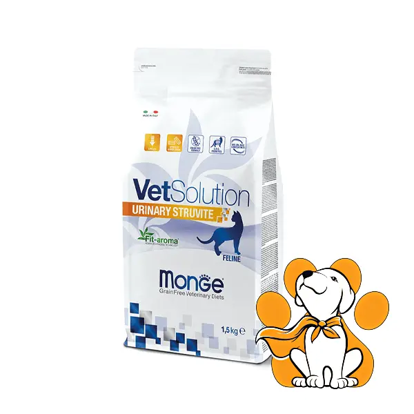 MONGE VETSOLUTION Medicinska hrana za mačke bez žitarica Urinary Struvite 1.5kg