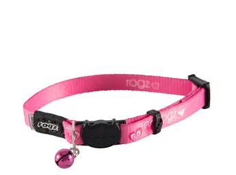 Rogz Kiddy Ogrlica za mačke, XS, 16.5 - 23cm, 8mm, Roze