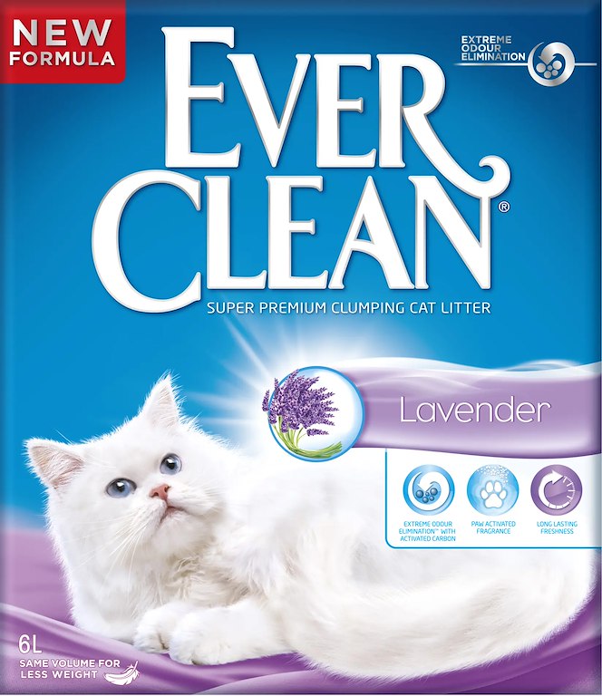 EVERCLEAN Posip za mačke Lavander 6 l