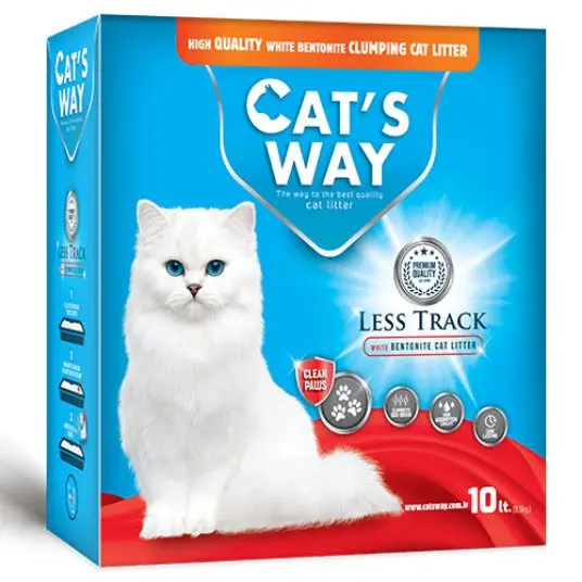 CATS WAY Posip za mačke Box Unscented Less Track, 10l
