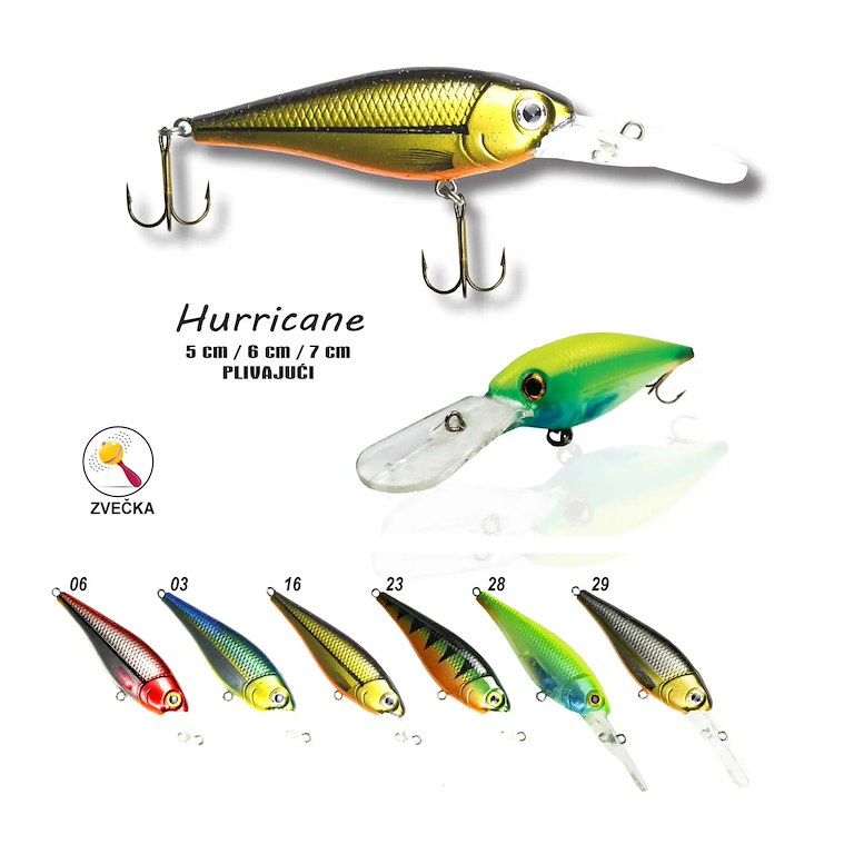 Blico Plivajuća-duboko roneća varalica Hurricane 03, 5cm