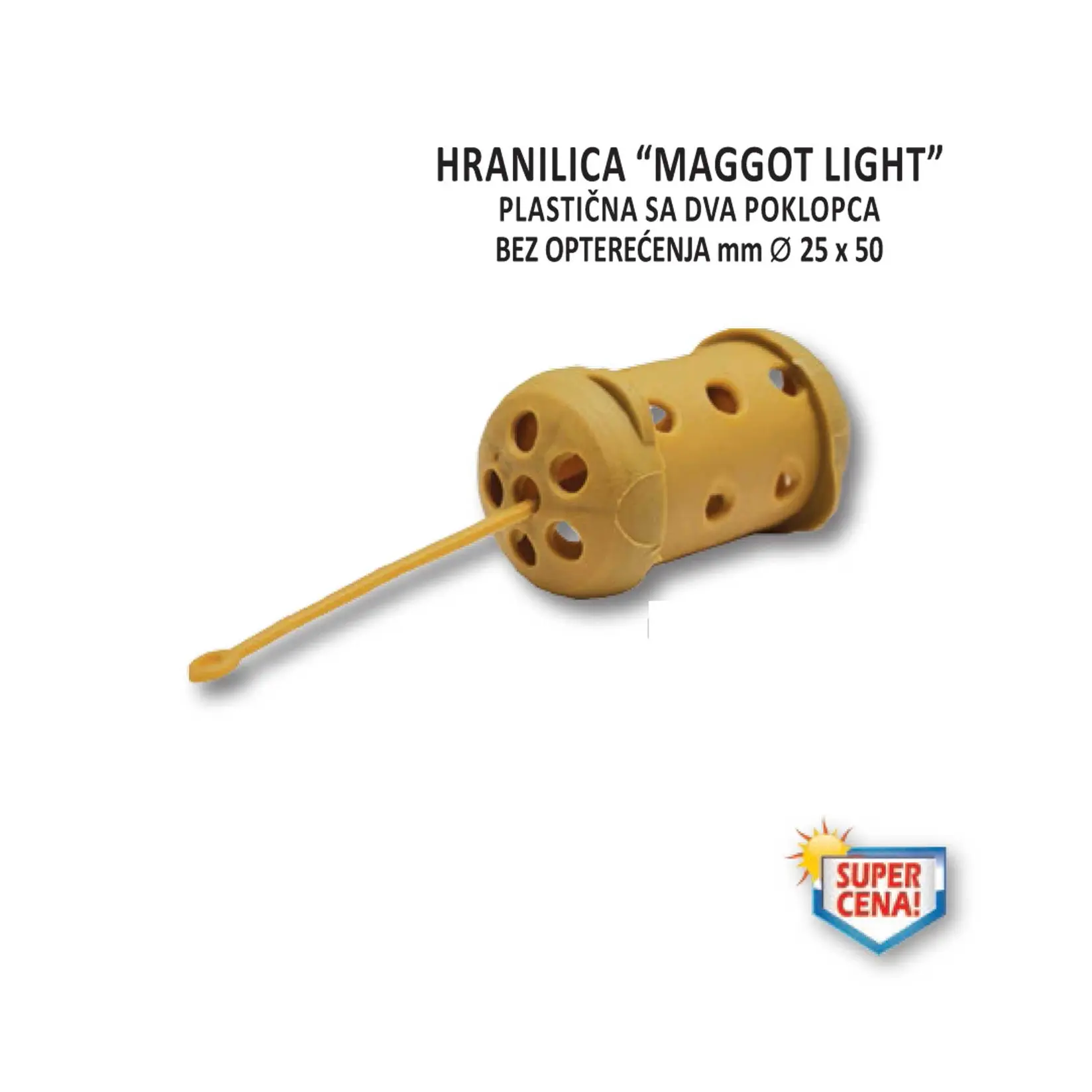 Hranilica sa dva poklopca bez opterećenja Maggot Light, Plastična