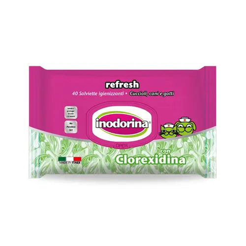INODORINA Vlazne maramice Refresh Chlorhexidine 40kom