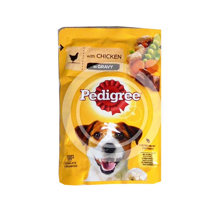 Pedigree Kesica za pse, piletina i povrće u sosu, 100g