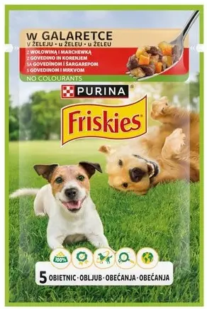 FRISKIES PURINA Vlažna hrana za pse u sosu sa govedinom i šargarepom, 85g