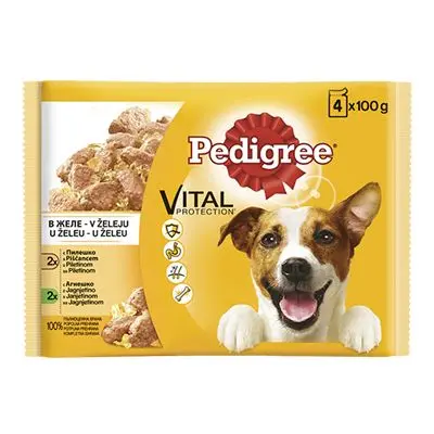 PEDIGREE Hrana za odrasle pse Piletina i Jagnjetina 4x100g