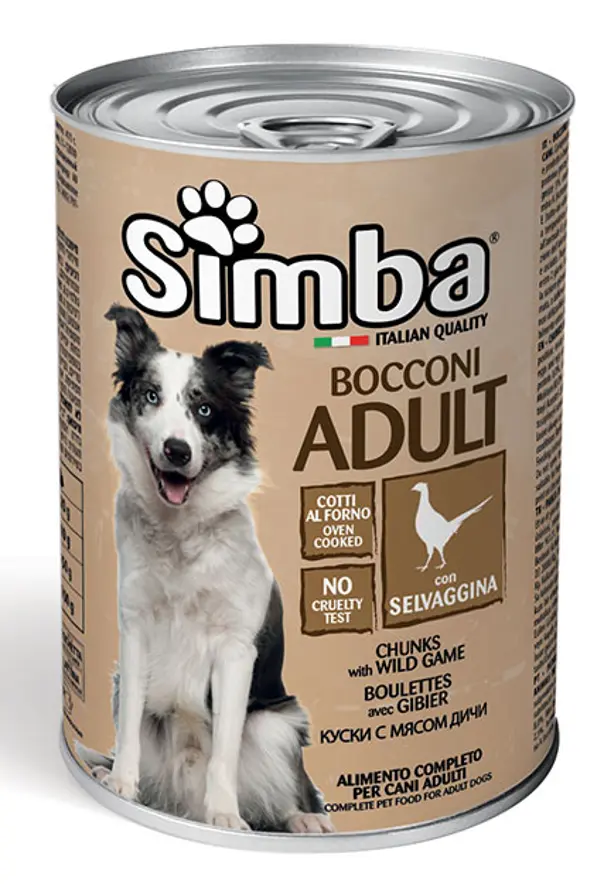 Simba Vlažna hrana za odrasle pse Bocconi, Divljač, 1.23kg