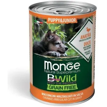Monge BWild Hrana Za Pse, Pačetina, Puppy&Junior, 400g