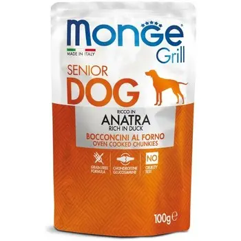 Monge Dog Grill Hrana Za Pse, Sos Pačetina, Za Starije Pse, Adult, 100g