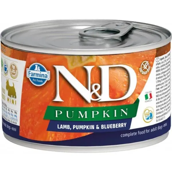 N&D Vlažna hrana za odrasle pse sa ukusom jagnjetine, borovnice i budeve Pumpkin Mini Adult, 140g