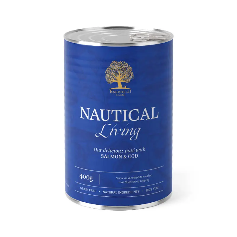ESSENTIAL Pašteta za pse Nautical living, Losos, 400g