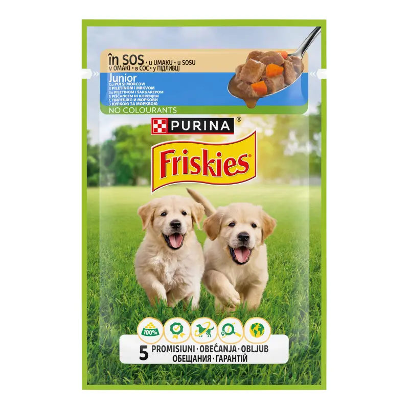 Purina Vlažna hrana za pse sa ukusom piletine Friskies, Junior, 85g