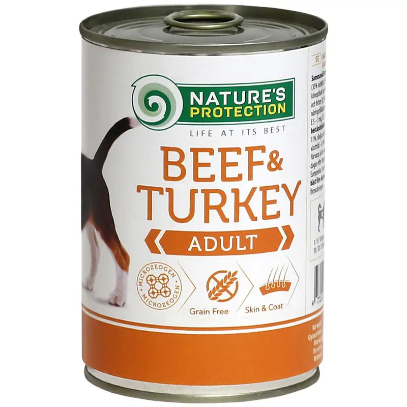 NATURE'S PROTECTION Hrana za pse Adult Beef&Turkey, 400g