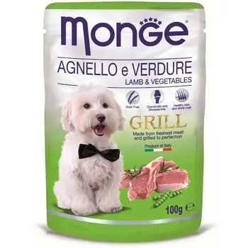 Monge Dog Grill Hrana Za Pse, Sos Jagnjetina I Povrće, Adult, 100g