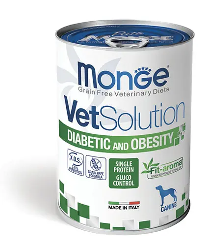 Monge VetSolution Diabetic And Obesity Dijetalna hrana za pse, Pašteta, 400g
