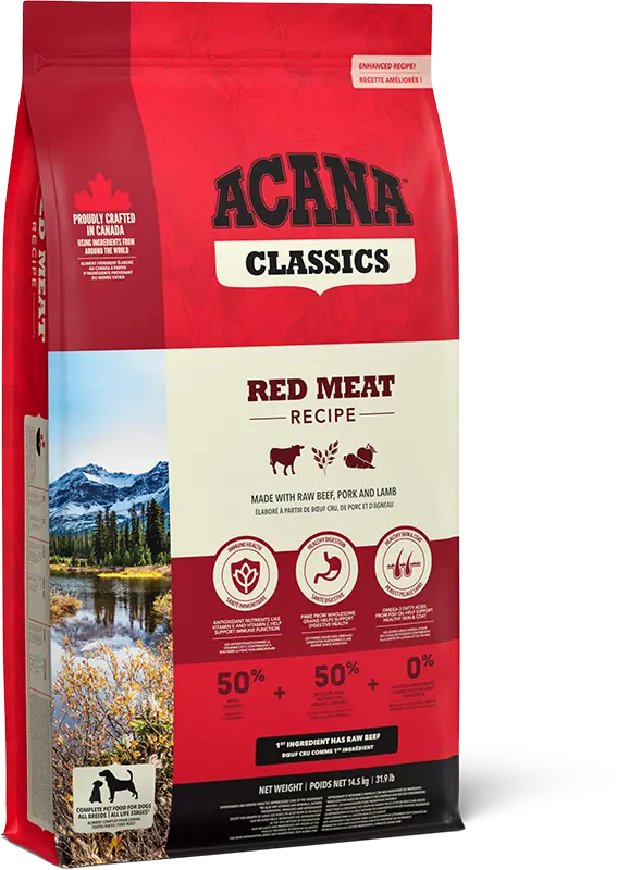 ACANA Suva hrana za odrasle pse Classic Red Meat 14.5kg