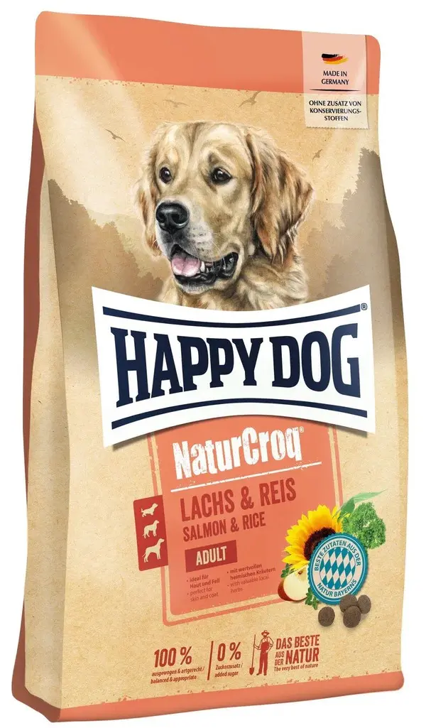 HAPPY DOG Naturcroq Salmon & Rice 1 Hraskave granule sa lososom i pirinčem, 11kg