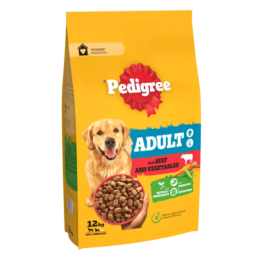 Pedigree Briketi za odrasle pse, Govedina i Piletina, 12kg
