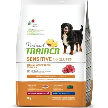 Trainer Natural Sensitive No Gluten Hrana Za Pse, Jagnjetina, Za Odrasle Pse Srednjih I Velikih Rasa, 3kg