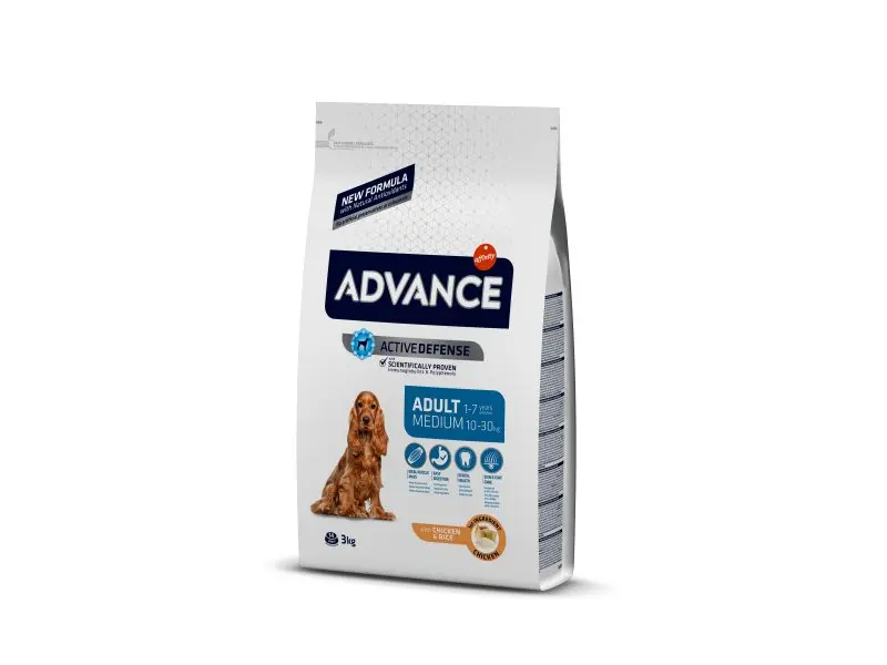 ADVANCE Suva hrana za pse Medium Adult, Piletina i pirinač, 3kg