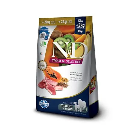 N&D Hrana za pse Tropical Selection Adult Medium & Maxi Lamb, Spelt, Oats & Fruits, 2kg
