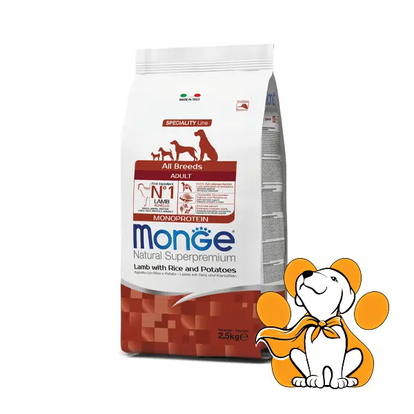 MONGE Suva hrana za pse - Jagnjetina pirinač krompir All Breeds - Adult 2.5kg