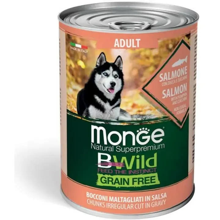 Monge Vlažna hrana za odrasle pse Natural Superpremium BWild, Losos, 0.4kg