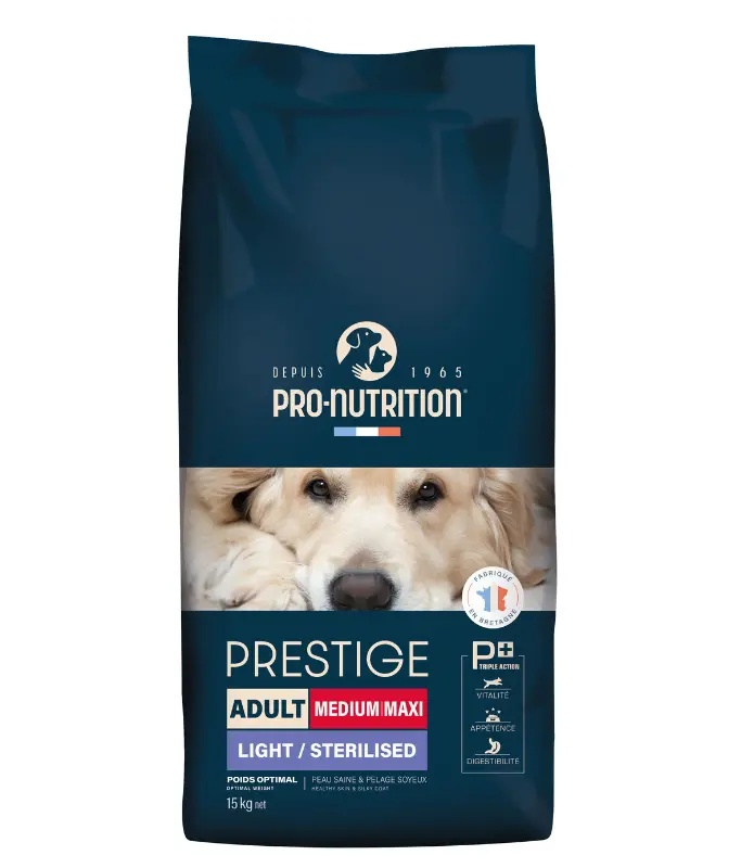 PRO-NUTRITION Suva hrana za pse Adult Medium/Maxi Light/Sterilised, 15kg