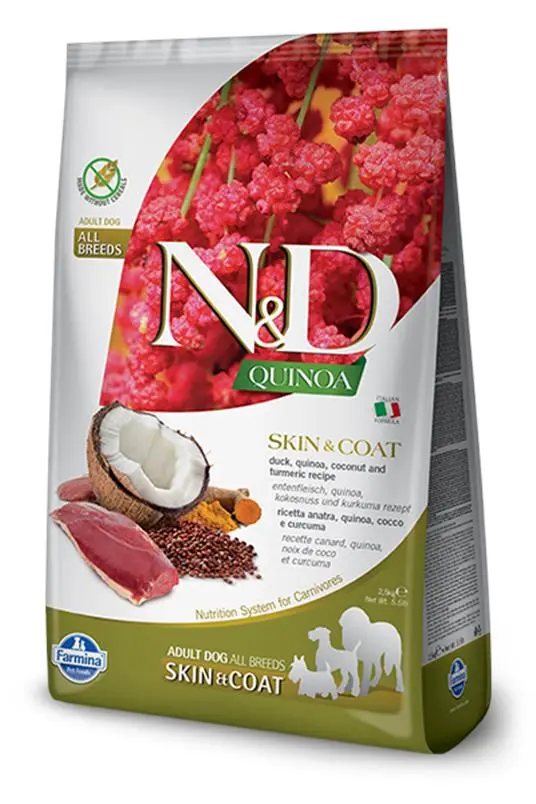 N&D Hrana za pse Quinoa All Breed Skin&Coat Duck&Coconut, 2.5kg